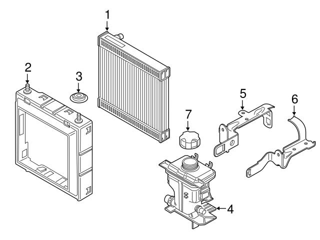 Genuine BMW 17118742470 Radiator Mount Bracket; Left, Right - BMW ...