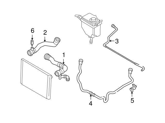 Genuine BMW 17127549717 Radiator Coolant Hose Bracket - BMW | 17107523367