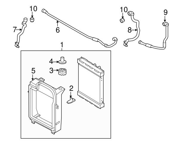 Genuine BMW 17127584560 Radiator Coolant Hose - BMW