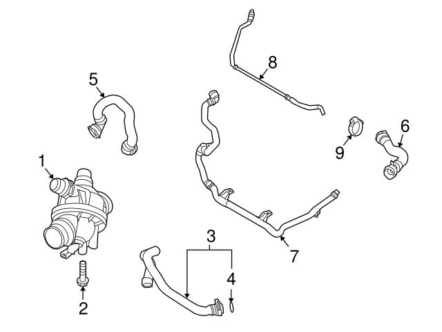 Genuine BMW 17127585742 Coolant Pipe - BMW