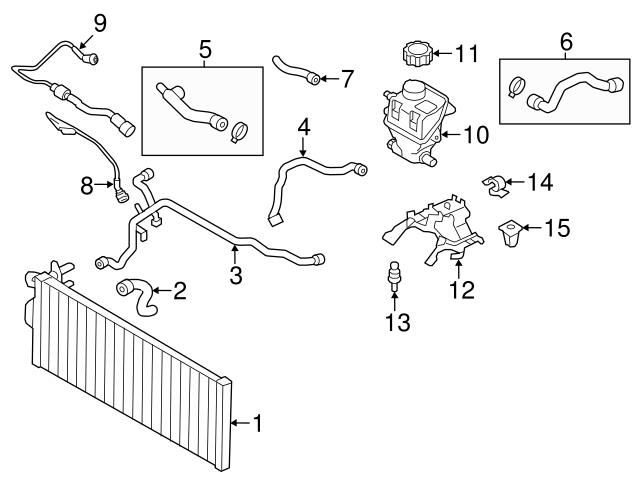 Genuine BMW 17127589442 Engine Coolant Overflow Hose; Rear - BMW