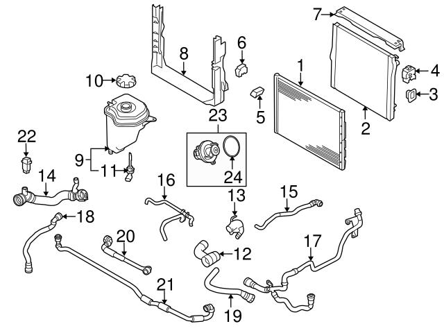 Genuine BMW 17127589728 Radiator Coolant Hose - BMW