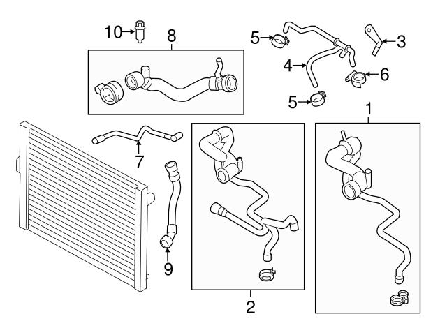 Genuine BMW 17127592651 Radiator Coolant Hose - BMW