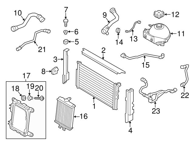 Genuine BMW 17127609532 Coolant Hose; Lower - BMW | 17124619602