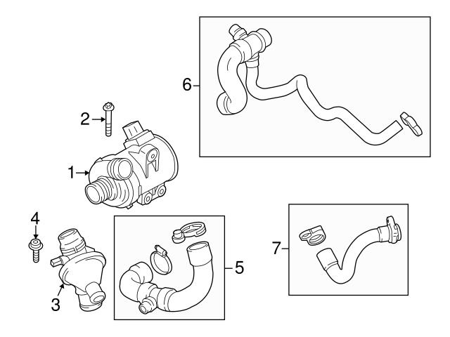 Genuine BMW 17127639213 Radiator Coolant Hose - BMW | 17127601856 ...