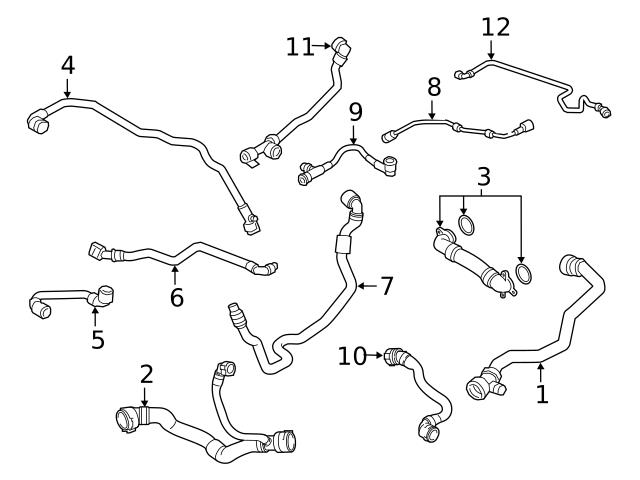 Genuine BMW 17127934586 Coolant Pipe - BMW
