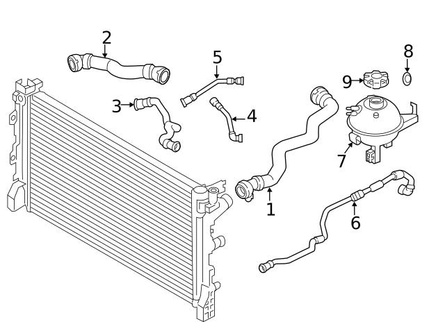 Genuine BMW 17128572907 Radiator Coolant Hose - BMW