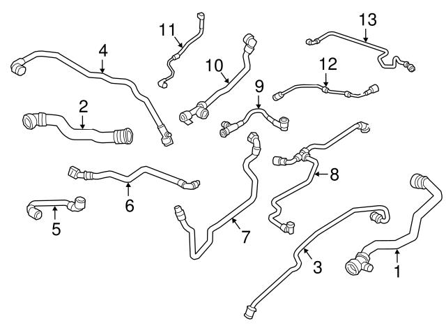 Genuine BMW 17128602612 Engine Coolant Overflow Hose; Outer - BMW
