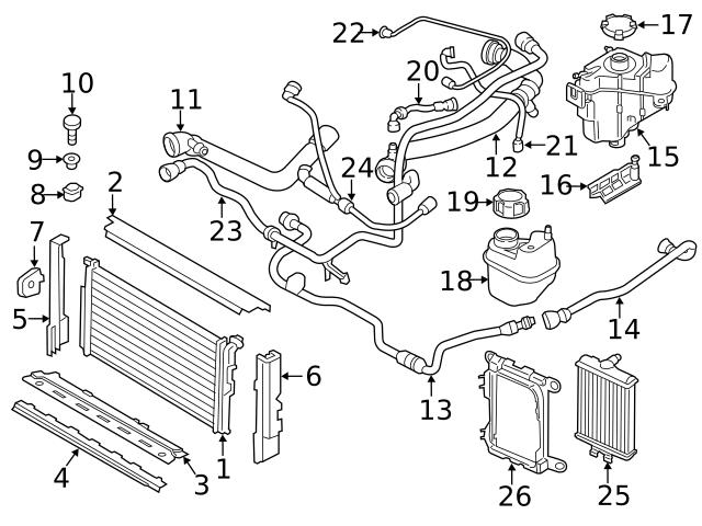 Genuine BMW 17218625445 Radiator Mount Bracket; Left, Right - BMW