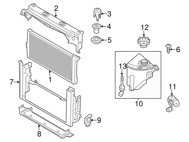 Genuine BMW 17137576092 Air Cleaner Bracket; Left, Right - BMW