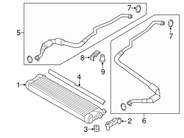 Genuine BMW 17212284265 Engine Oil Cooler Bracket; Left, Right - BMW