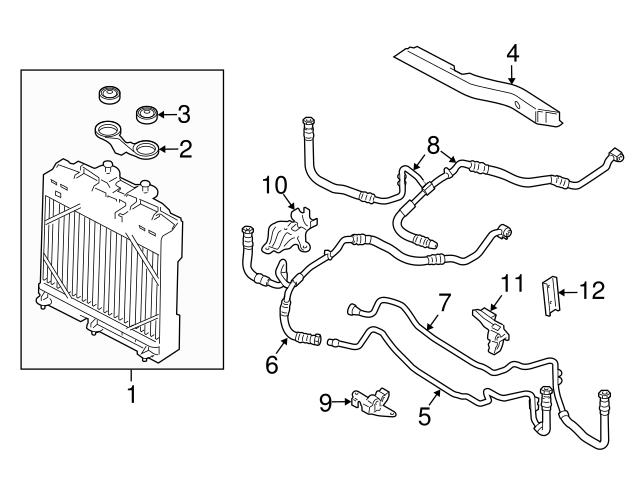 Genuine BMW 17217594324 Engine Oil Cooler Line Bracket - BMW