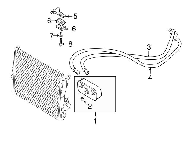 Genuine BMW 17223400213 Auto Trans Oil Cooler Tube - BMW