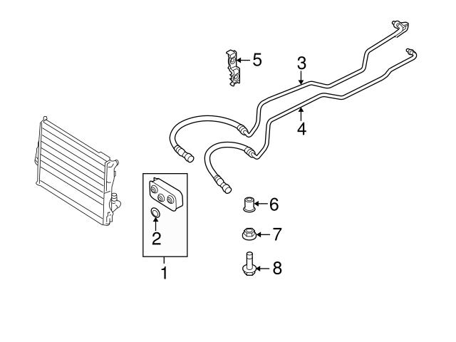 Genuine BMW 17223452397 Auto Trans Oil Cooler Tube - BMW | 17223415431