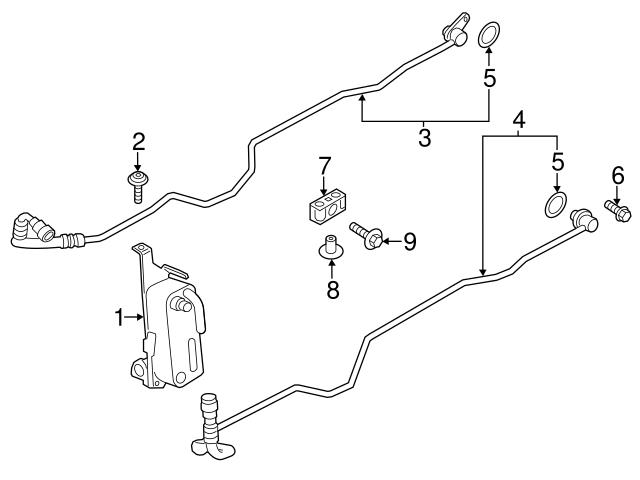 Genuine BMW 17224595282 Auto Trans Oil Cooler Hose - BMW
