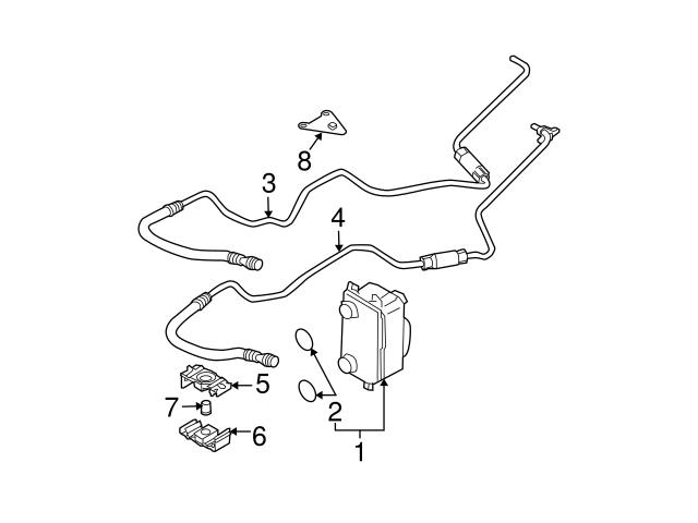Genuine BMW 17227519268 Auto Trans Oil Cooler Hose Assembly - BMW