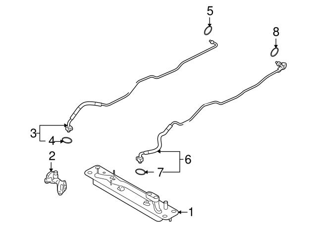 Genuine BMW 17227576388 Auto Trans Oil Cooler Hose - BMW