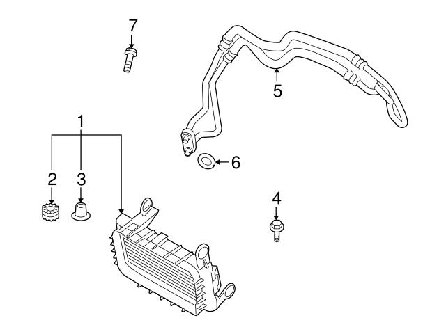 Genuine BMW 17227585927 Oil Cooling Line/Hose - BMW | 17224584135