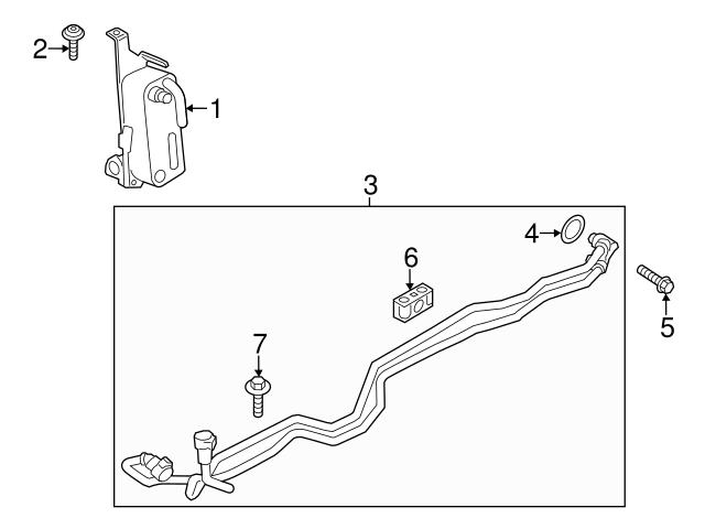 Genuine BMW 17227601763 Auto Trans Oil Cooler Hose - BMW