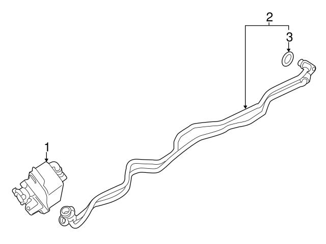 Genuine BMW 17227611991 Auto Trans Oil Cooler Tube - BMW