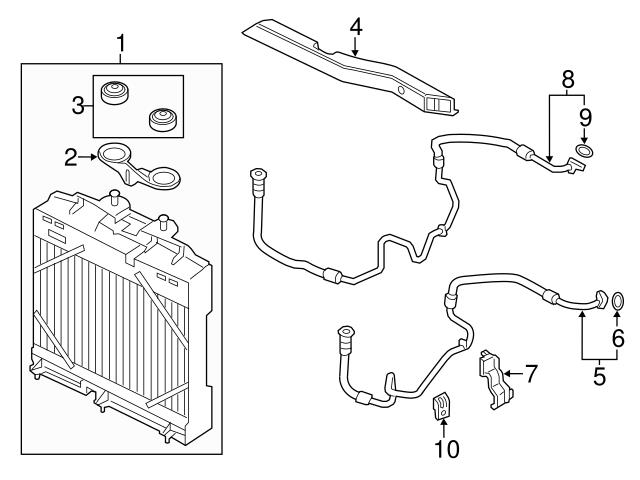 Genuine BMW 17227636940 Engine Oil Cooler Line - BMW