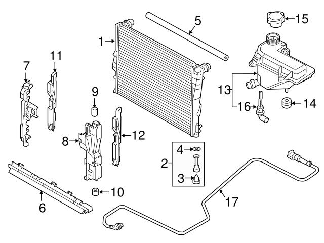 Genuine BMW 17227836830 Engine Coolant Overflow Hose - BMW