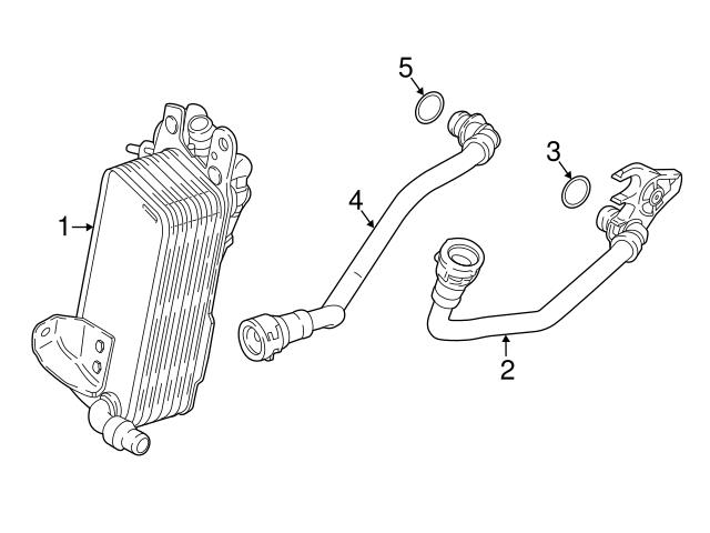 Genuine BMW 17228654880 Auto Trans Oil Cooler Hose - BMW | 17228602297