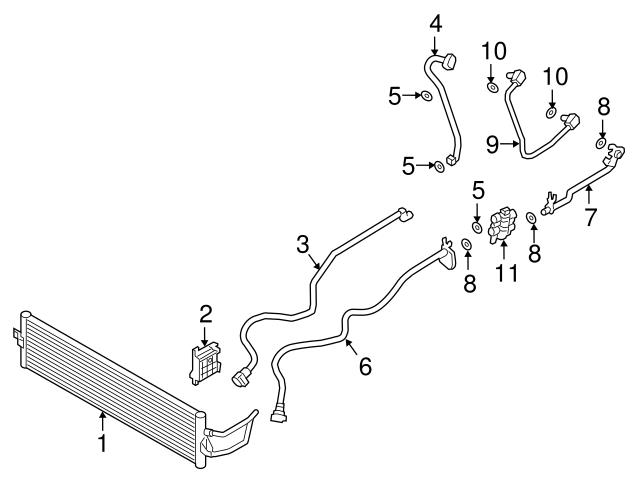 Genuine BMW 17229452051 Auto Trans Oil Cooler Tube; Rear - BMW