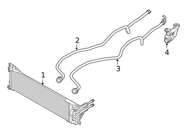 Genuine BMW 17229456096 Auto Trans Oil Cooler Tube - BMW | 17228672233 ...