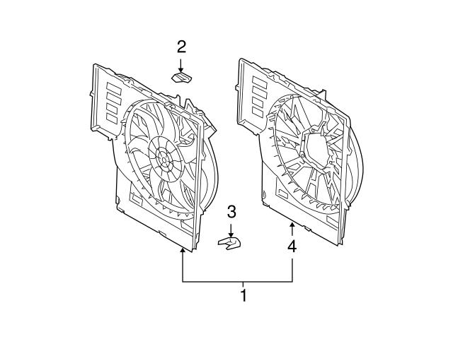 Genuine BMW 17427521767 Engine Cooling Fan Assembly - BMW