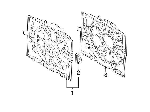Genuine BMW 17427526824 Engine Cooling Fan Assembly - BMW