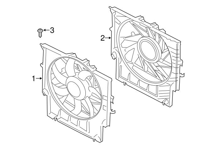 Genuine BMW 17427593850 Engine Cooling Fan Assembly - BMW
