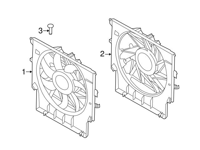 Genuine BMW 17427601176 Engine Cooling Fan Assembly - BMW