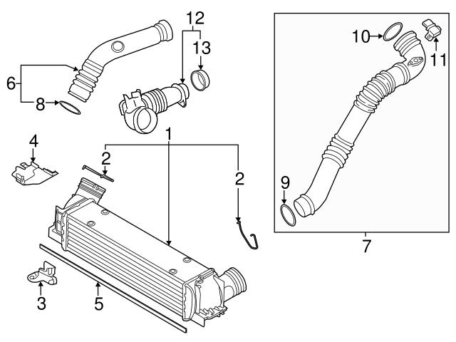 Genuine BMW 17517624146 Intercooler - BMW