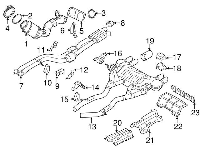 Genuine BMW 18207500281 Exhaust System Hanger; Left Rear, Right Rear - BMW