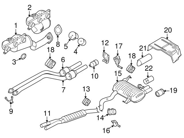 Genuine BMW 18207526850 Muffler Bracket; Rear Right - BMW