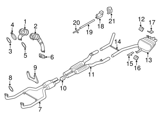 Genuine BMW 18207578215 Muffler Bracket; Front - BMW