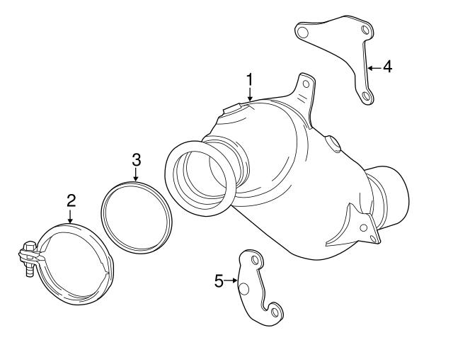 Genuine BMW 18207610689 Exhaust/Muffler Bracket; Lower - BMW