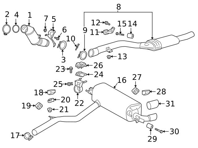 Genuine BMW 18208663685 Exhaust System Hanger Bracket - BMW