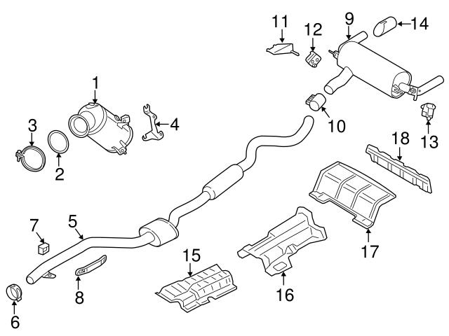 Genuine BMW 18307560815 Exhaust Muffler Clamp - BMW