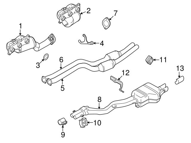 Genuine BMW 18307577998 Tail Pipe Tip; Left, Right - BMW