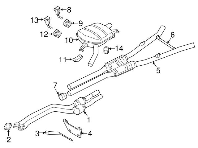 Genuine BMW 18307593199 Exhaust Muffler Bracket Insulator; Left Rear ...