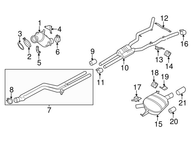 Genuine BMW 18307594930 Exhaust/Muffler Bracket; Lower - BMW