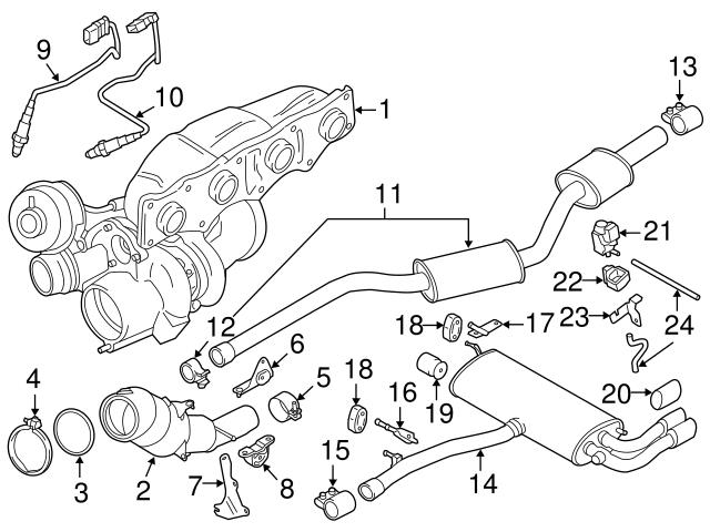 Genuine BMW 18307620945 Exhaust System Hanger Bracket - BMW
