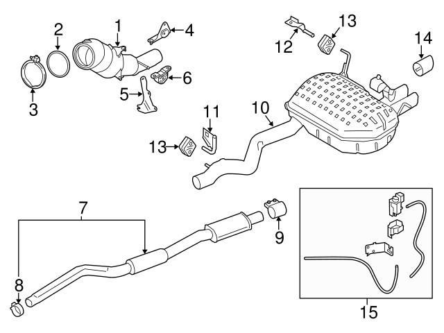 Genuine BMW 18307635633 Tailpipe; Left, Right - BMW
