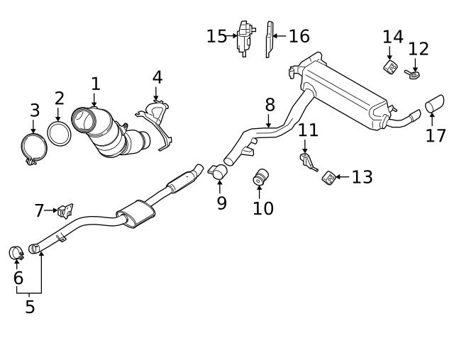 Genuine BMW 18307933855 Exhaust System Hanger Bracket; Rear Right - BMW