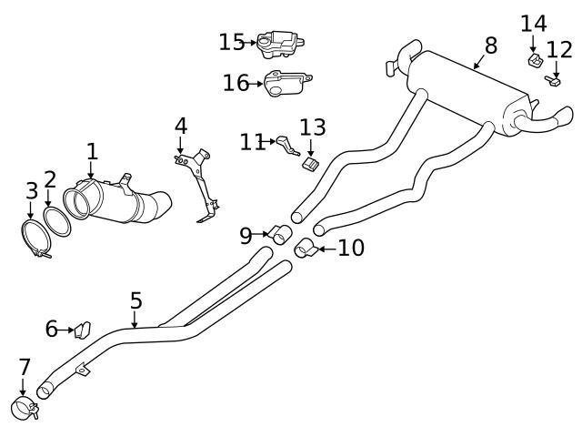 Genuine BMW 18308576996 Exhaust System Hanger; Left Rear, Right Rear - BMW