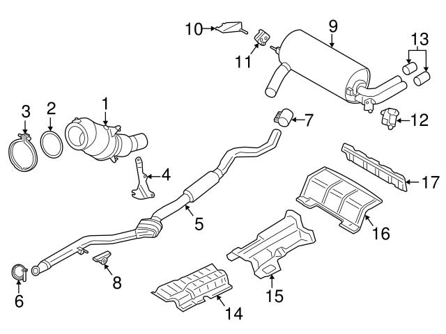Genuine BMW 18308632095 Muffler Bracket; Left, Right - BMW