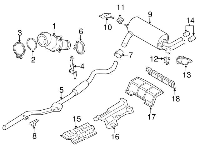 Genuine BMW 18308635798 Exhaust Muffler Clamp; Front - BMW