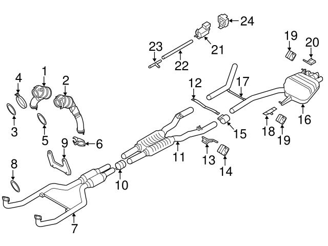 Genuine BMW 18327619011 Exhaust Tail Pipe Hanger Bracket Washer; Right ...